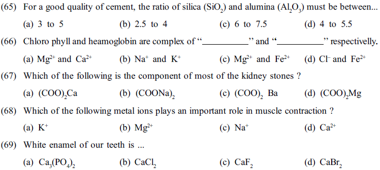 NEET UG Chemistry S Block Elements MCQs with Answers
